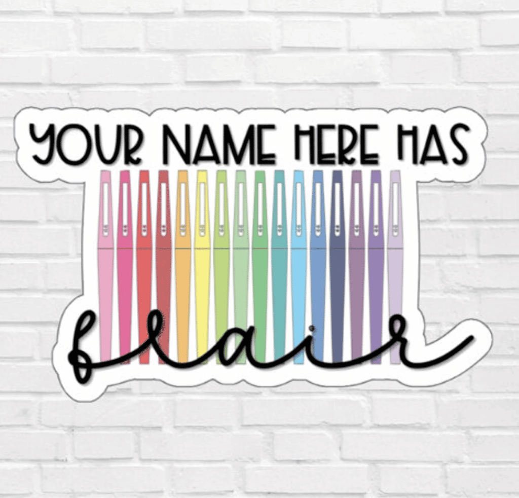 Personalized This Teacher Has Flair Sticker {Set Of 10} | History From ...