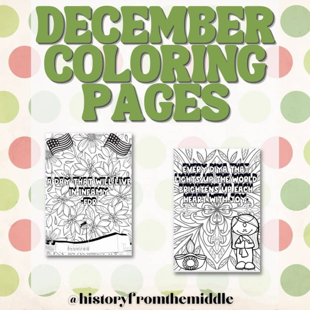 5 Free History Class Activities For December | History From The Middle